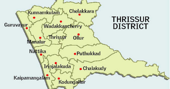 Tourist Map Guide for Thrissur - Kerala Orbit