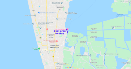 Alappuzha Tourist Map Guide - Kerala Orbit