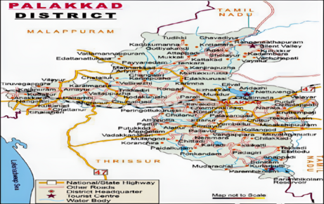 Palakkad Tourist Map Guide - Kerala Orbit